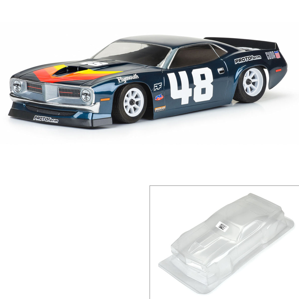 PROTOform 1/10 1970 Plymouth Barracuda Clear Body: Vintage Trans-Am ...