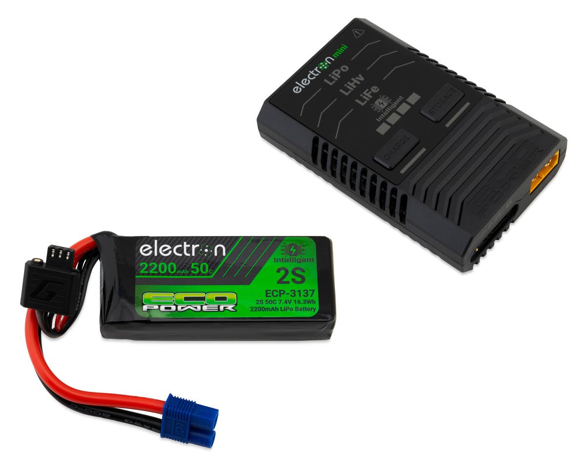 EcoPower Intelligent 2S 2200mAh EC3 LiPo Battery/"Electron Mini" Charg – Xtreme RC & Raceways
