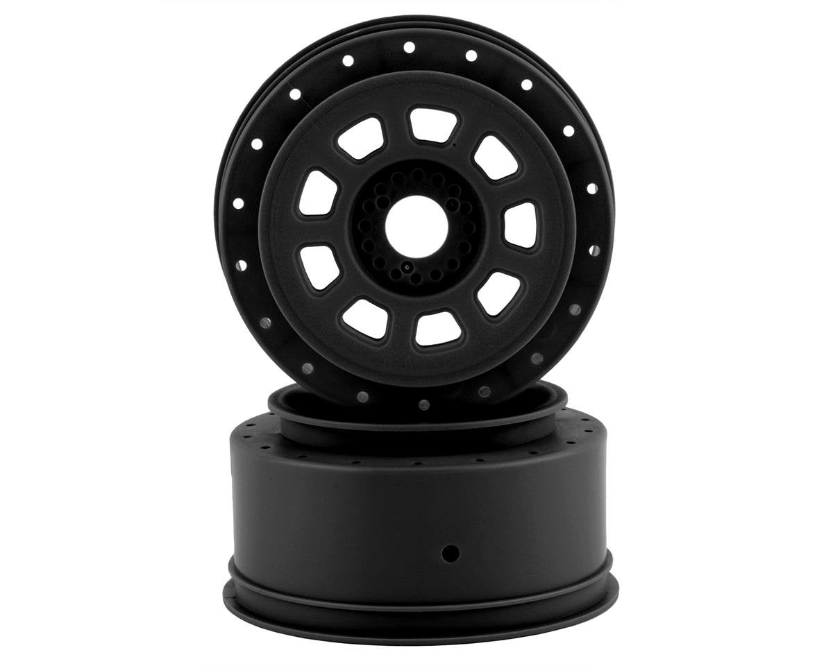 JConcepts 9-Shot Short Course Dirt Oval Wheels (2) (Black) w/17mm Hex ...