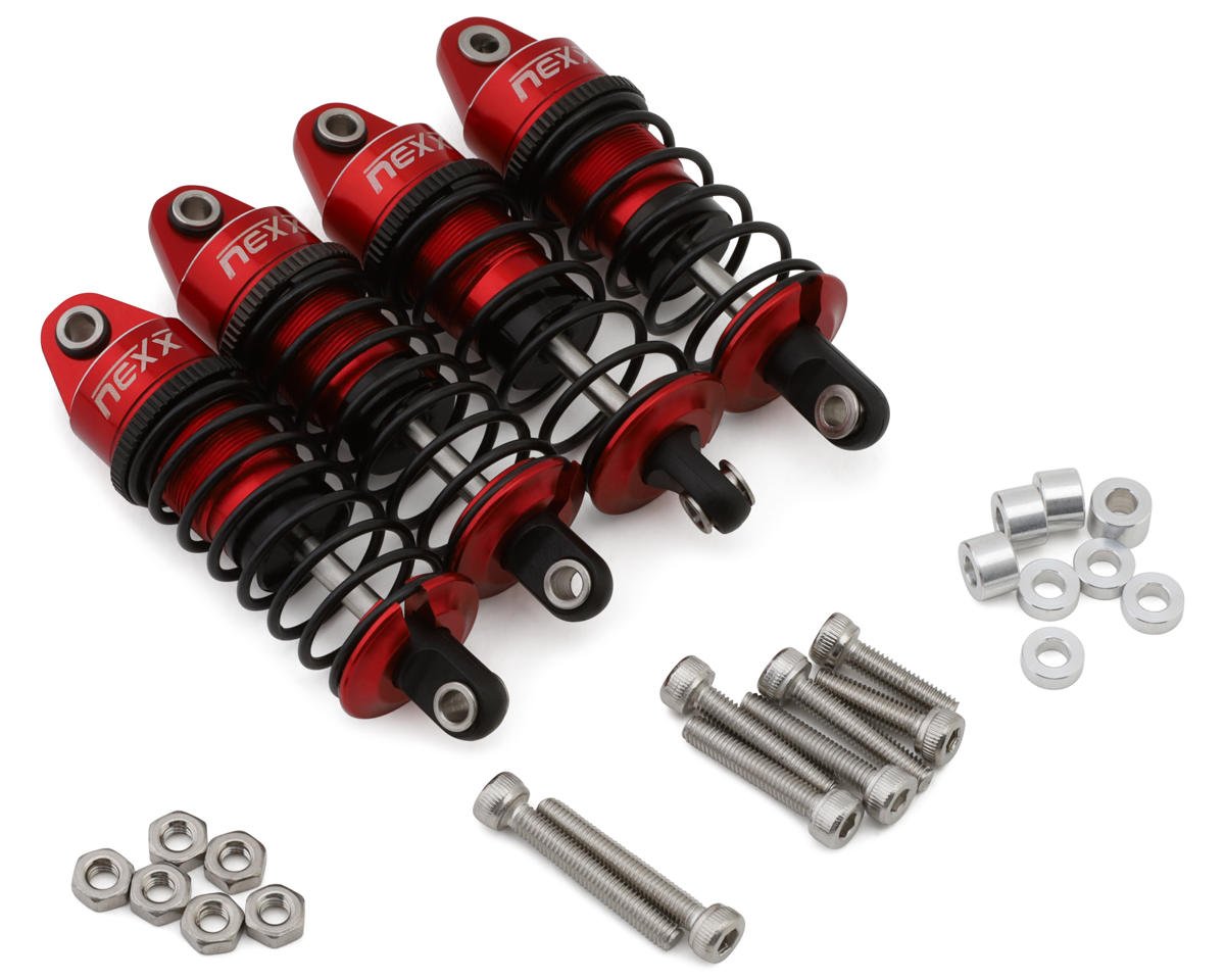 NEXX Racing MST RMX 2.5 56mm Aluminum Oil-Filled Threaded Shocks (Red ...